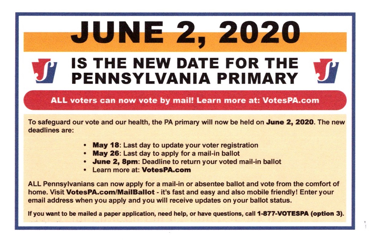 Primary Elections June 2, 2020 – Borough of Portland