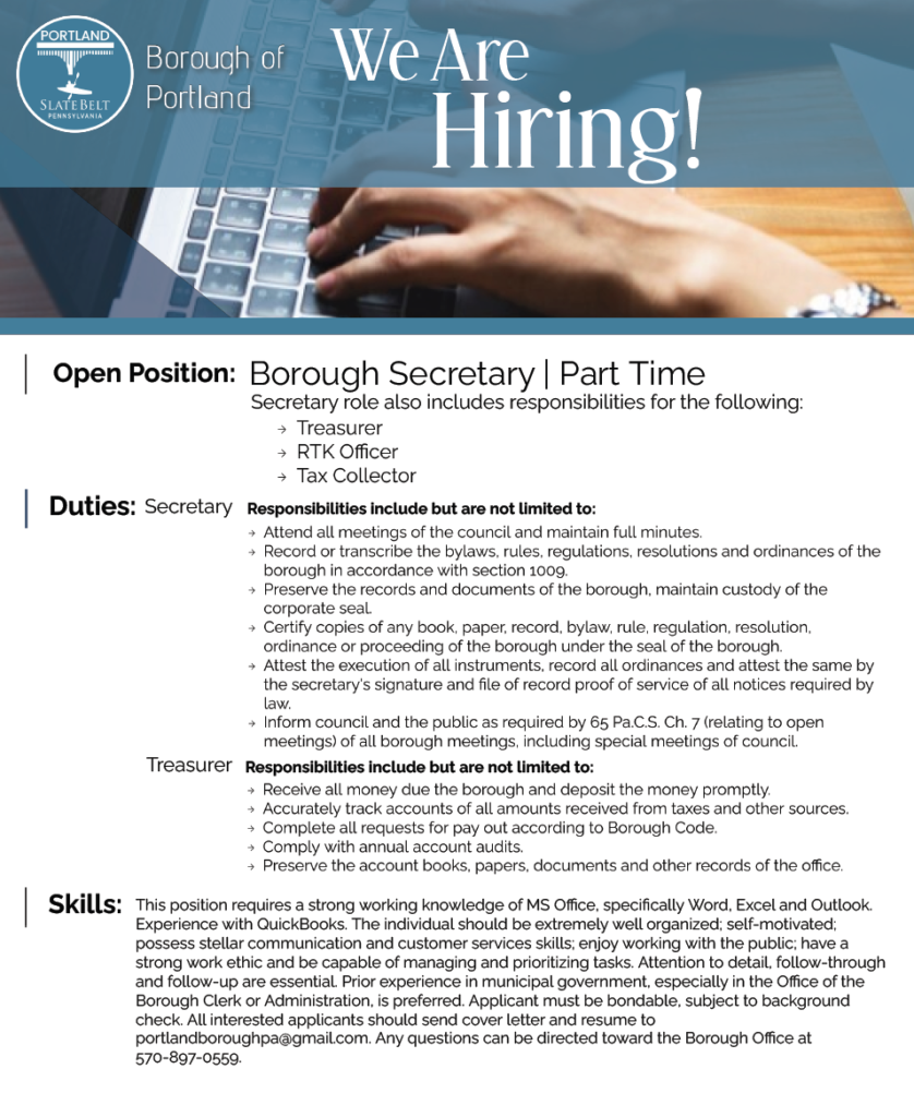 Employment – Borough of Portland